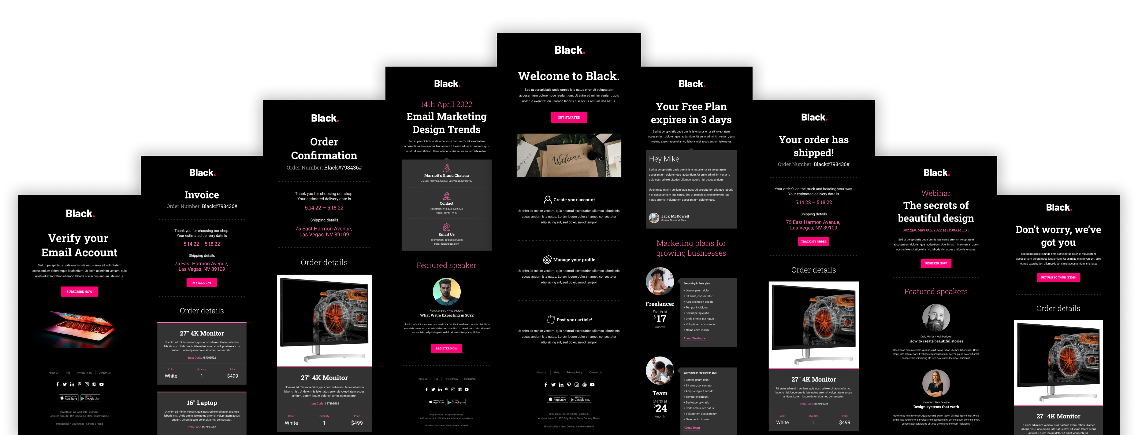 Black Email Template